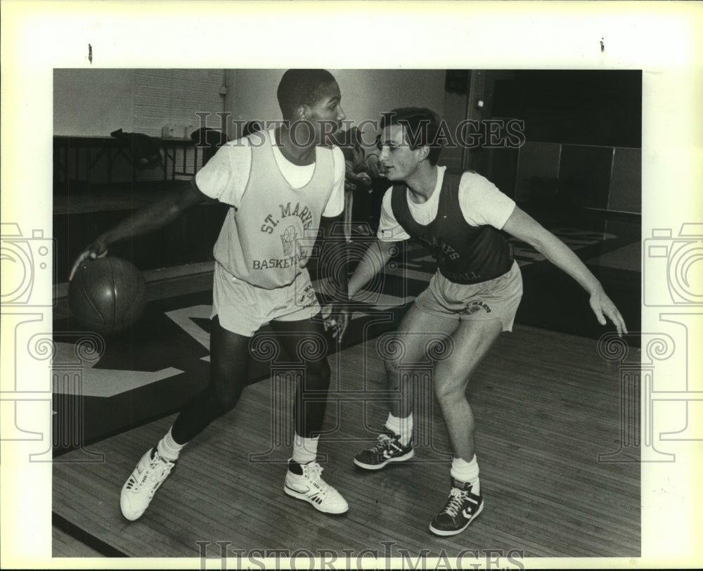 1987 Press Photo Anthony Houston, St. Mary's College Basketball Player ...