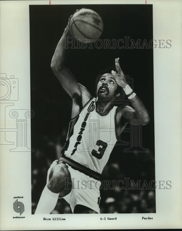 Press Photo Herm Gilliam, Portland Trailblazers Basketball Player ...