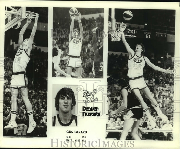 Press Photo Gus Gerard, Denver Nuggets Basketball Player at Game ...