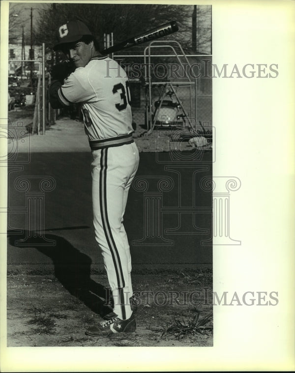 1985 Press Photo Central Catholic High baseball player Danny Zamora ...