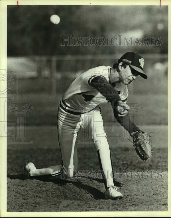 1983 Press Photo Madison High baseball pitcher Russell Hendricks ...