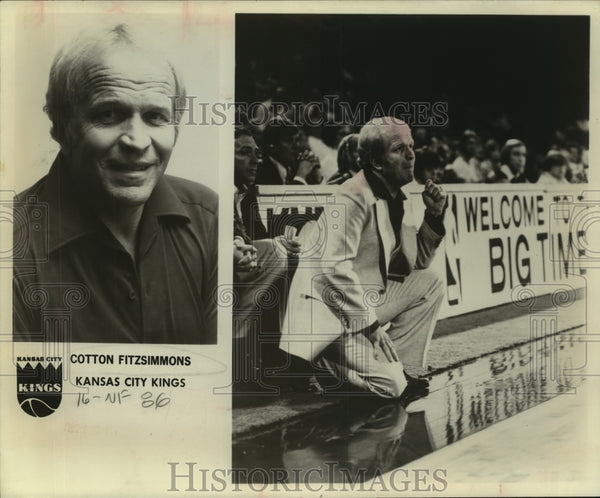 1979 Press Photo Kansas City Kings basketball coach Cotton Fitzsimmons ...