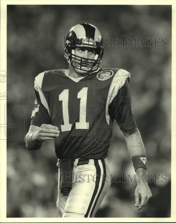 Press Photo Jim Everett, Los Angeles Rams Football Quarterback ...
