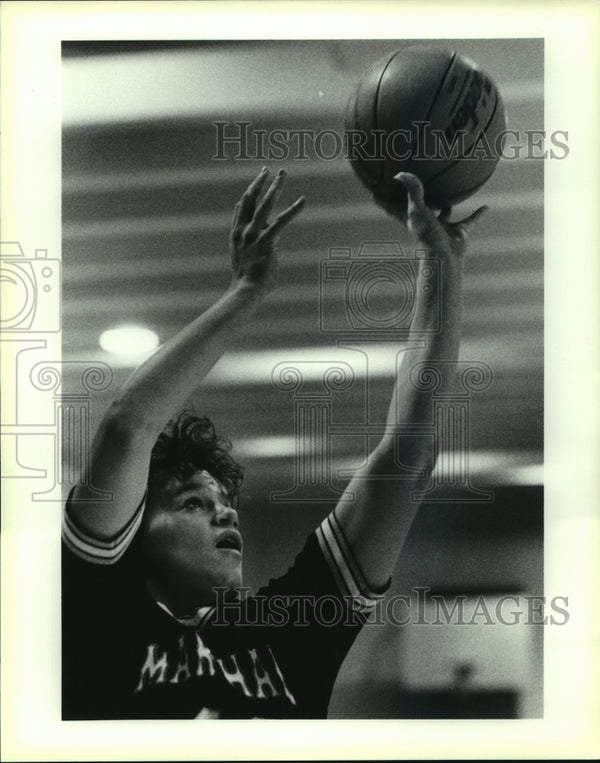 1989 Press Photo Jennifer Goble, Marshall High School Basketball Player ...