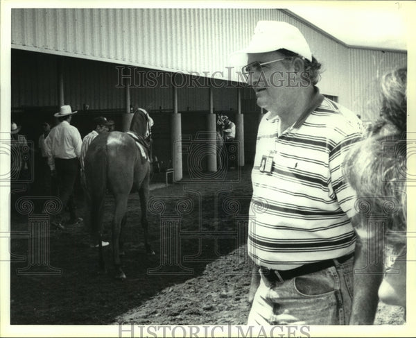Press Photo Jim Hudson, Race Horse Traner at Bandera Downs - sas11590 ...