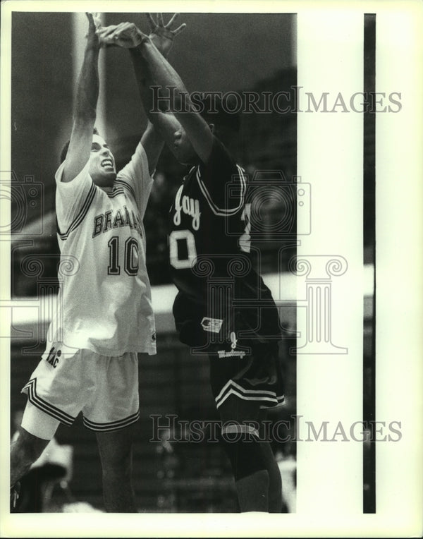 Press Photo MacArthur and Jay High School Basketball Players at Game ...