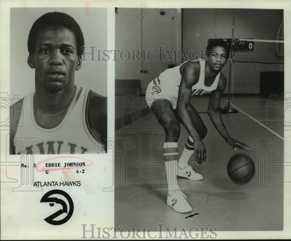 Press Photo Eddie Johnson, Atlanta Hawks Basketball Player - sas12523 ...