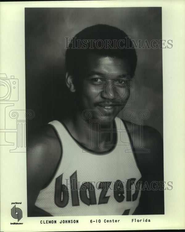 Press Photo Portland Trail Blazers basketball player Clemon Johnson ...