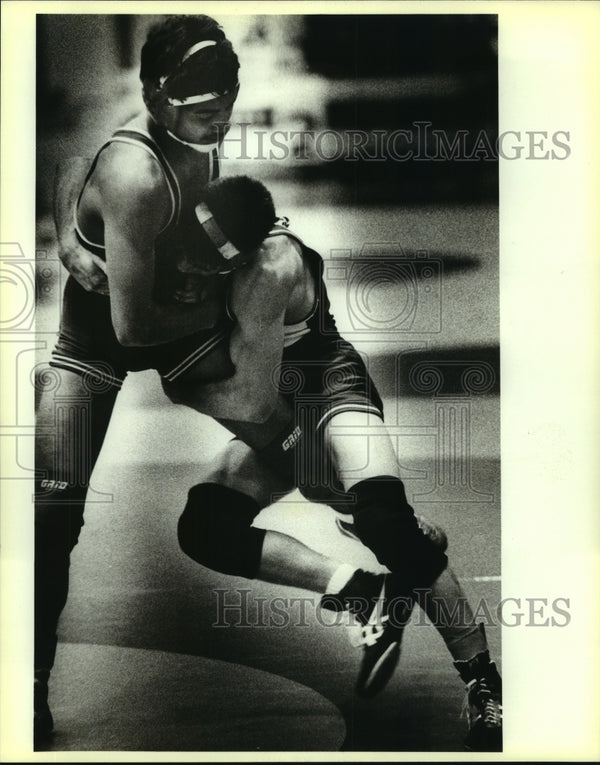1989 Press Photo Danny Rios, Madison High School Wrestler at State ...