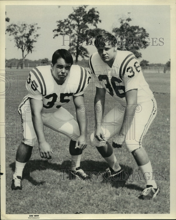 Press Photo Rice University Football Players - sas13331 - Historic Images
