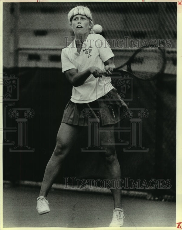 1987 Press Photo Kristen Samuelson, MacArthur High School Tennis Player ...