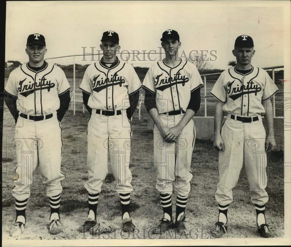 1966 Press Photo A quartet of Trinity University baseball players - sa ...