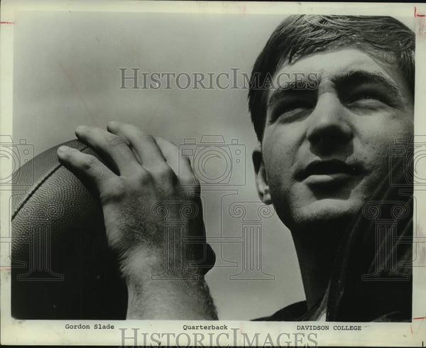 1969 Press Photo Davidson College football quarterback Gordon Slade ...