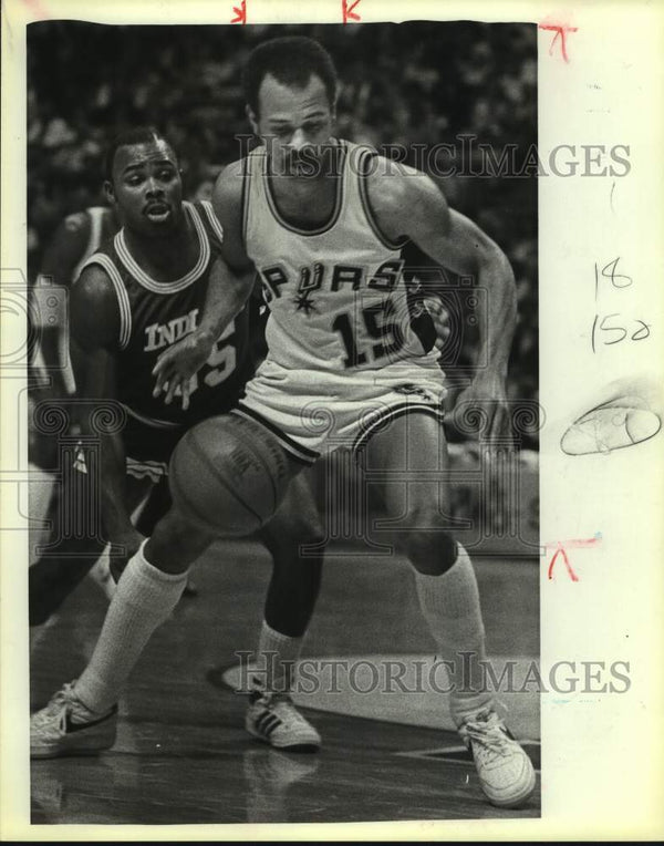 1983 Press Photo Indiana Pacers and San Antonio Spurs play NBA ...