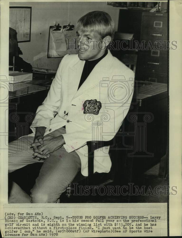 1970 Press Photo Pro golfer Larry Hinson - sas17661 - Historic Images