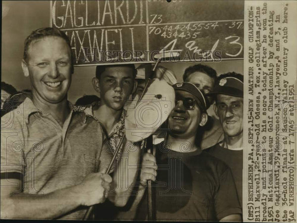 1951 Press Photo U.S. Amateur golf champion Bill Maxwell - sas17908 ...