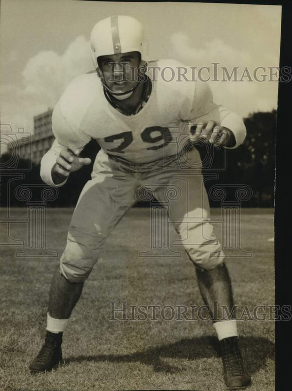 Press Photo Texas Football Player Gene Vykakal - sas19690 - Historic Images