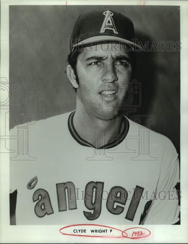 1981 Press Photo California Angels Baseball Pitcher Clyde Wright ...