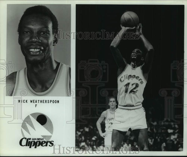 Press Photo San Diego Clippers Basketball Player Nick Weatherspoon ...