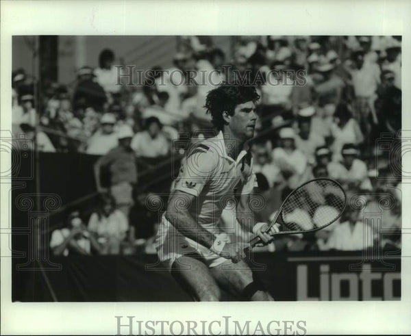 1985 Press Photo Tennis Player Tim Mayotte on Court During Match Play ...