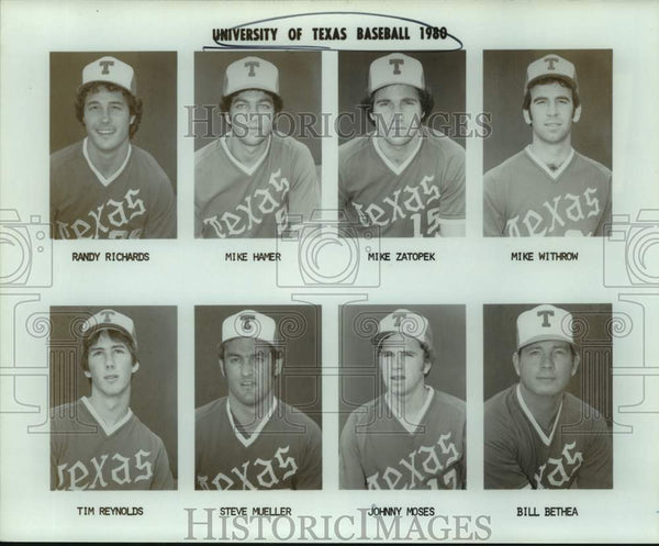 1980 Press Photo University of Texas Baseball Team Member Portraits ...