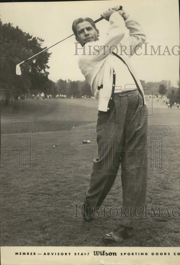 Press Photo Francis (Bo) Wininger, Golfer, Wilson Sporting Goods ...