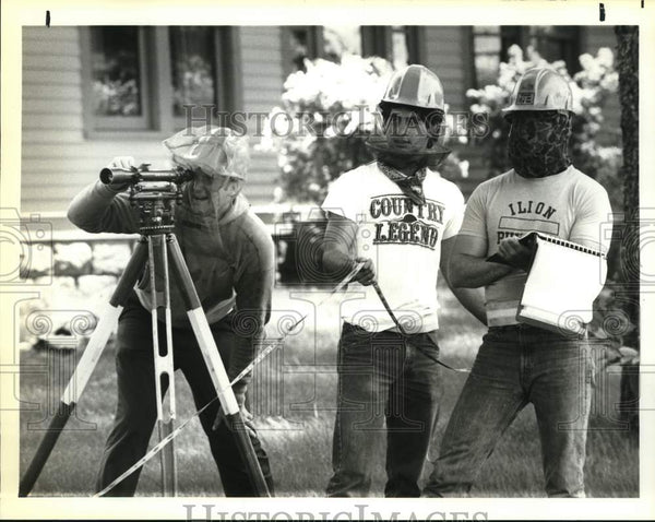 1984 Press Photo Black Fly Spray Crew Working in Hamilton County, New ...