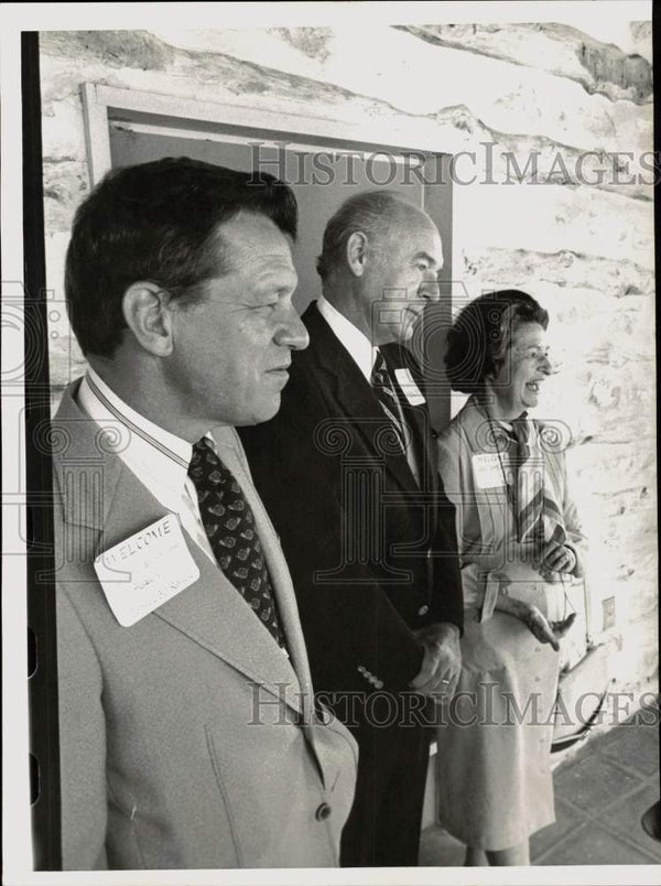 Press Photo Texas Lt. Governor Bill Hobby with Cecil Andrus, Lady Bird ...