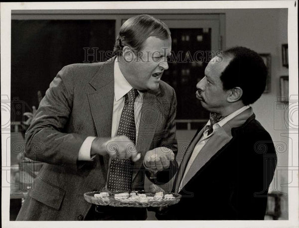 1978 Press Photo Franklin Cover & Sherman Hemsley in "The Jeffersons ...