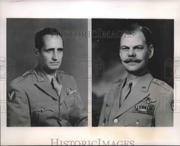 1952 Press Photo Maj Gen John P McConnell & Maj Gen Leon Johnson ...