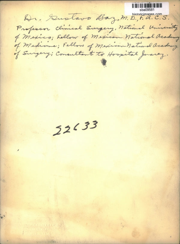 Press Photo Dr.Gustavo Baz Professor Clinical Surgery National Univ of ...