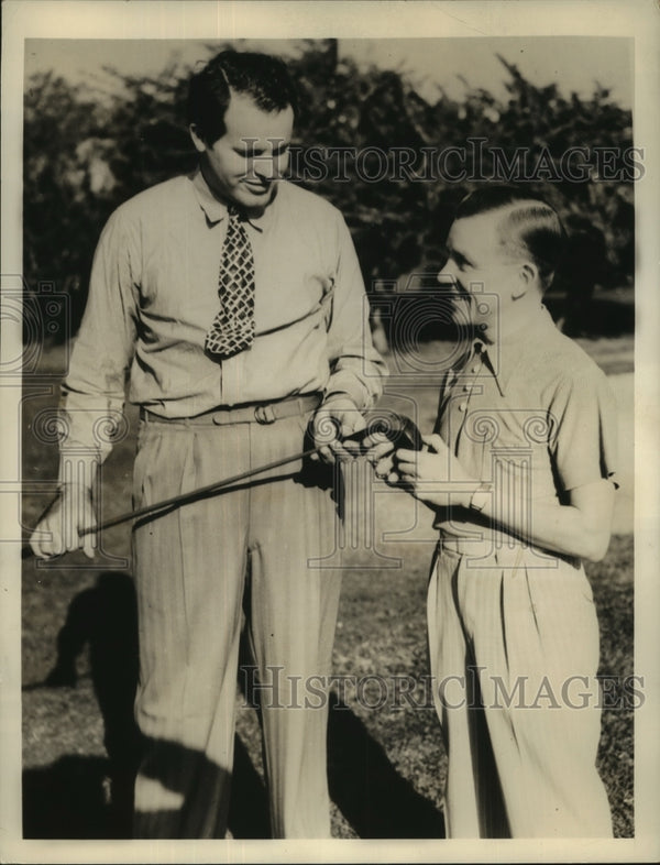1938 Press Photo Charley Kurtsinger, jockey and golf champion, Ralph ...