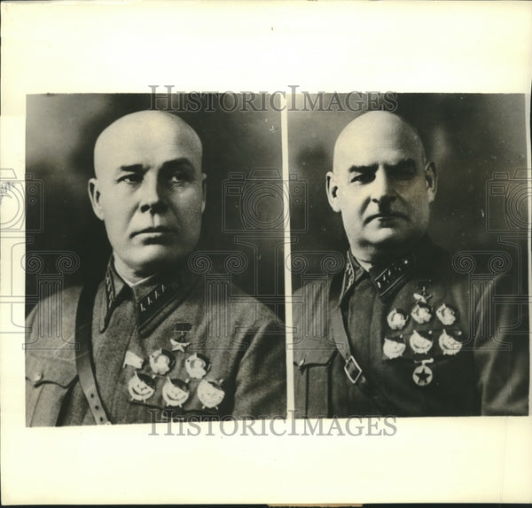 1940 Press Photo Two Marshals of Soviet Union S. K. Timoshenko and G. I ...
