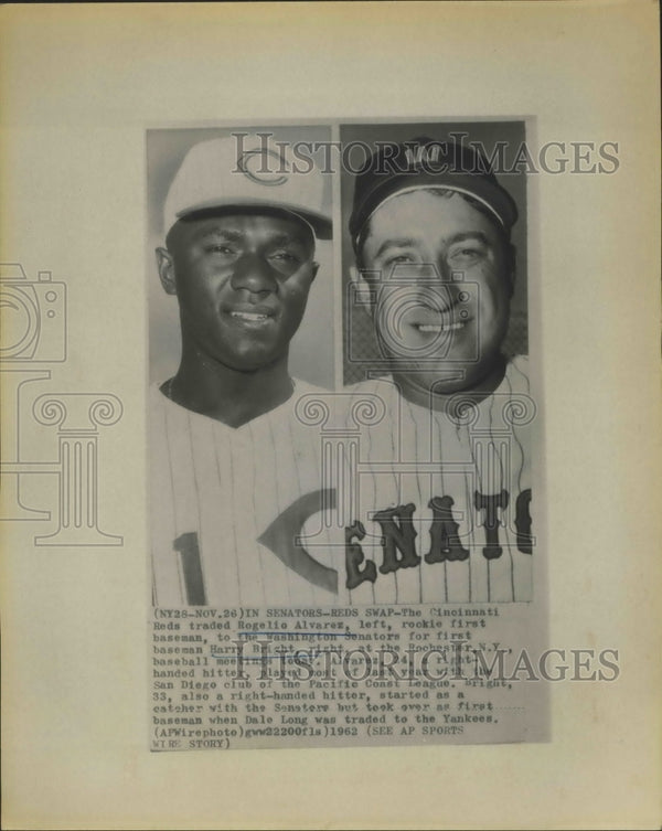 1962 Press Photo Rogelio Alvarezand of Cincinnati and Harry Bright of ...