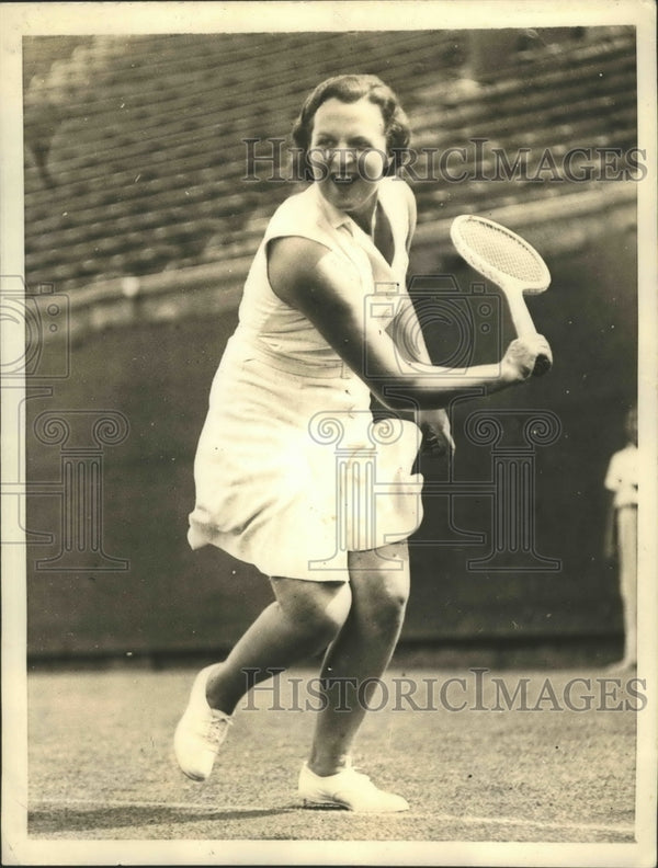 1934 Press Photo Betty Nuthall England's Tennis Star at American Natl ...