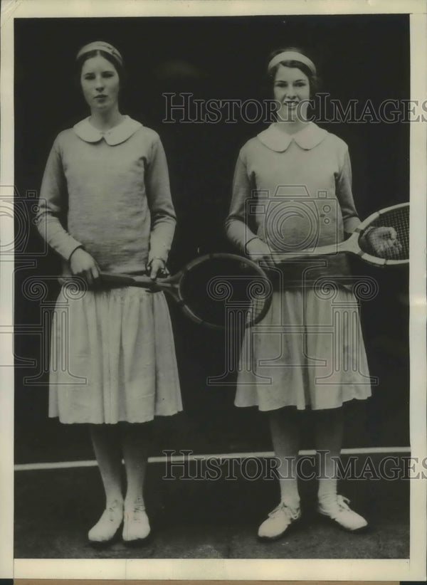 1929 Press Photo Mianne and Sarah Palfrey won the Indoor Doubles ...