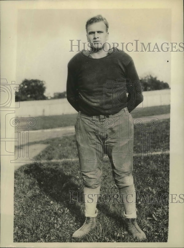 1931 Press Photo George Flint, Capt. of Ohio Wesleyan football team ...