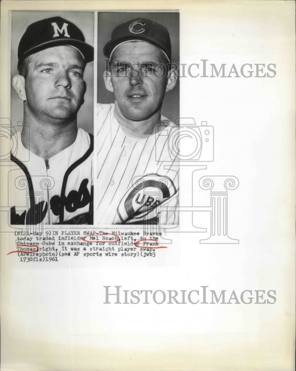 1961 Press Photo Braves Traded Infielder Mel Roach in Exchange for ...