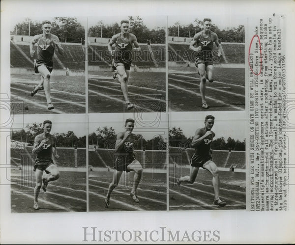 1956 Press Photo Dave Sime, Duke University's Sprint & Track Star ...