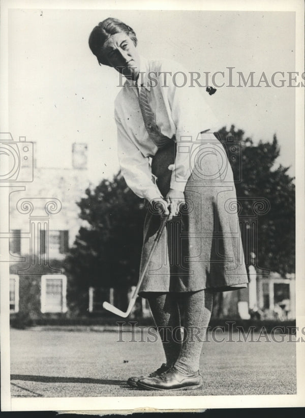 1931 Press Photo Enid Wilson, British golf star, competing in Women's ...