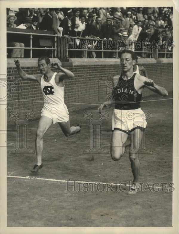 1956 Press Photo Charles Hornbostel, Harry Williamson in 1,000-meter ...