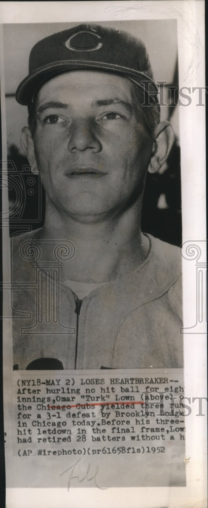 1952 Press Photo Omar "Turk" Lown Chicago Cubs - sbs08678 - Historic Images