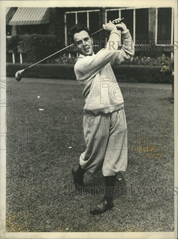 1931 Press Photo John Shields at National Amateur Golf Tournament ...