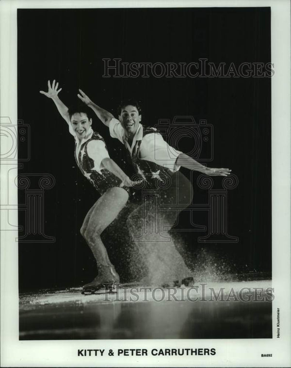 Press Photo Figure skaters Kitty and Peter Carruthers - sis00269 - Historic Images