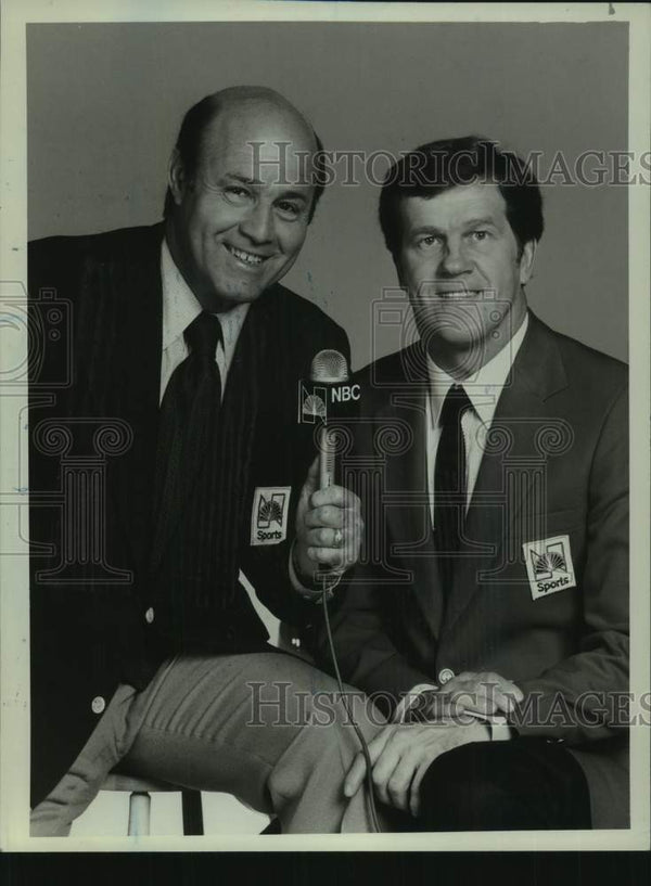 1982 Press Photo NBC baseball sportscasters Joe Garagiola and Tony ...