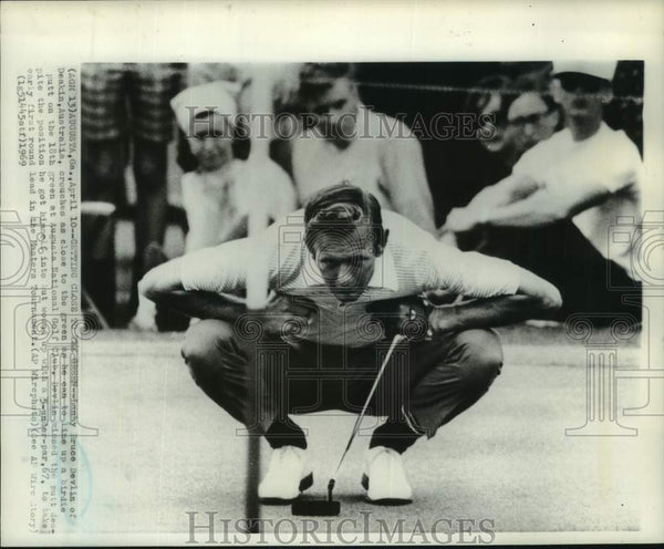 1969 Press Photo Golfer Bruce Devlin plays the Masters at Augusta ...