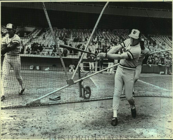1979 Press Photo Baltimore Orioles baseball player Terry Crowley in ba ...
