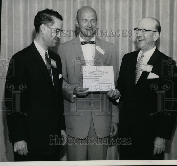 1958 Press Photo Robert E Brooke, Charles S Rhyne and Ben R Miller Ame ...