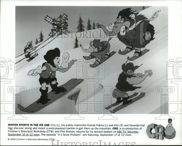 1994 Press Photo CRO-animated television series' episode, "It's Snow ...