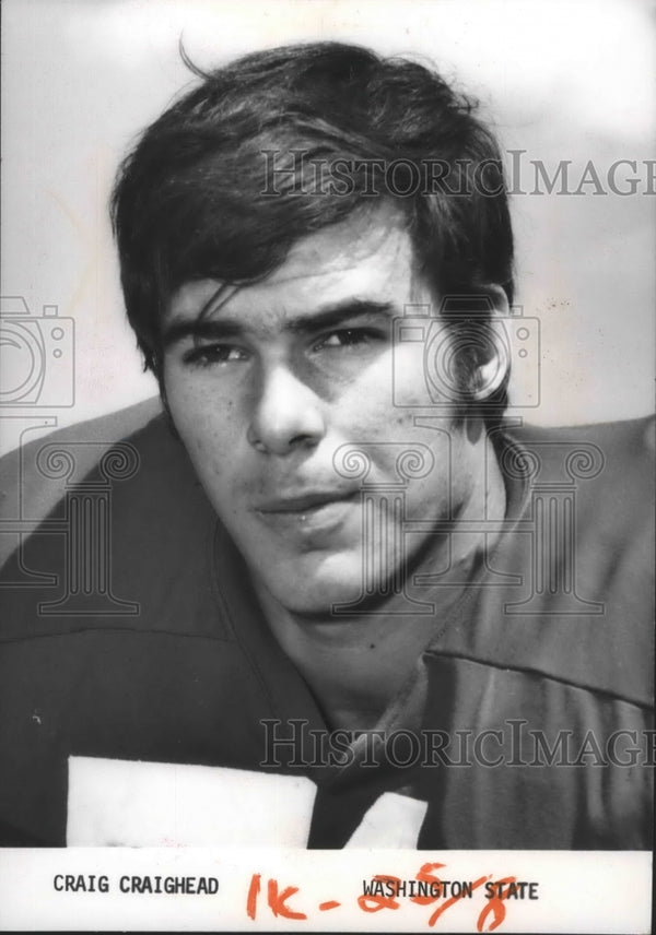 1973 Press Photo Washington State football player Craig Craighead ...